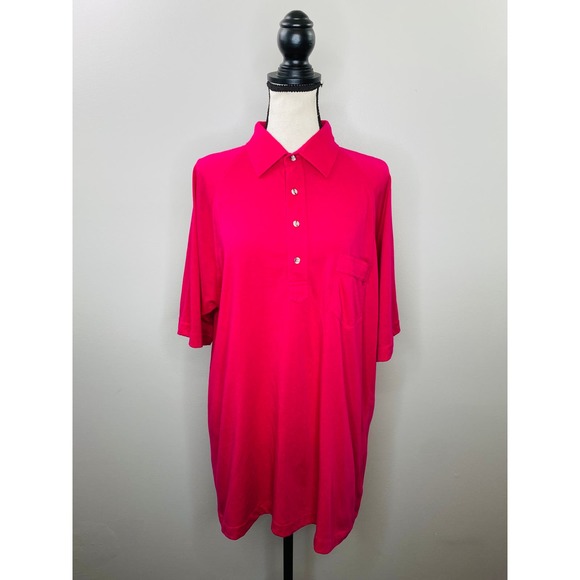 Vintage | Shirts | Vintage Jantzen Classics Pink Polo Shirt Men Large ...